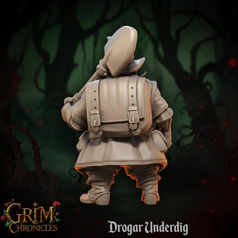 Fantasy Dwarf Mercenary Miniature for Dungeons and Dragons, Pathfinder ...