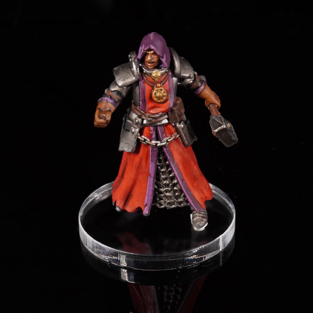 Pro-painted 28mm Human Cleric Miniature | 25mm Base | RPG Dnd ...