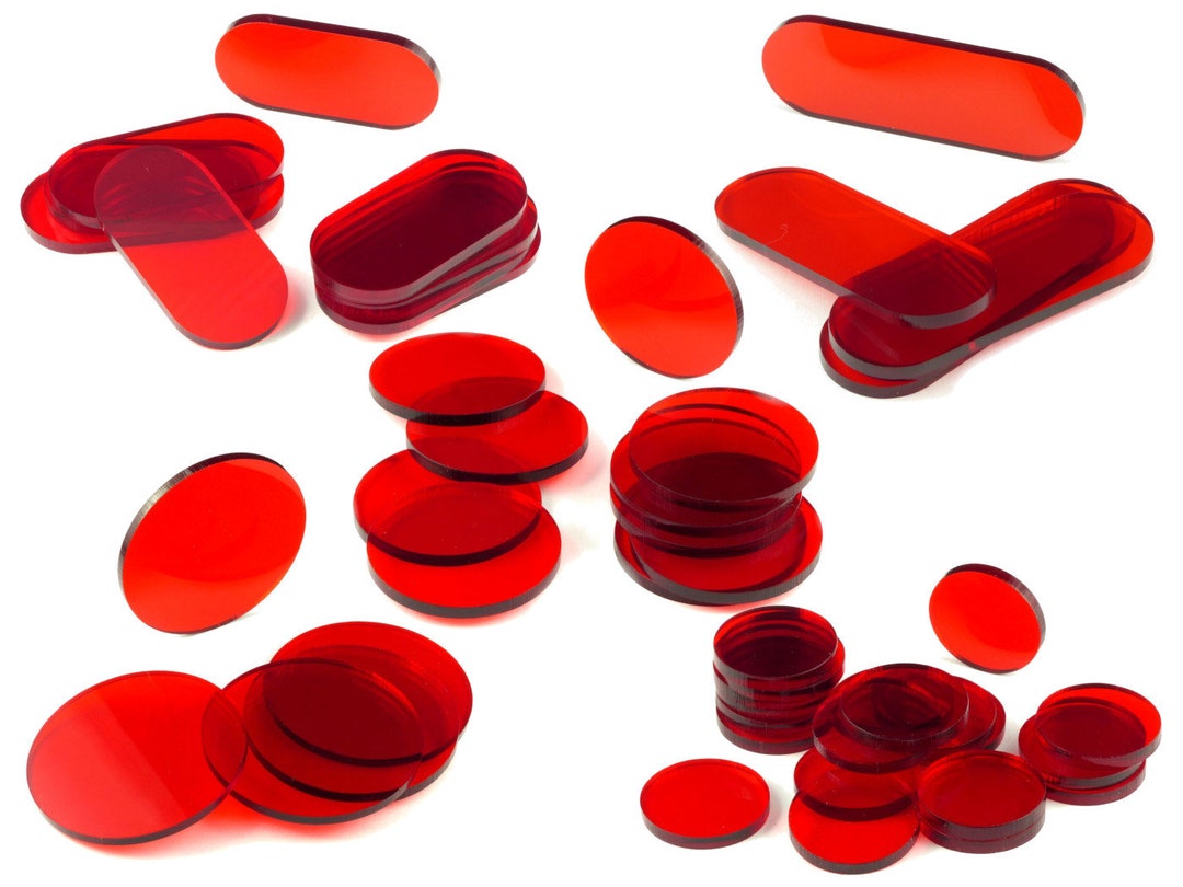 3mm Red Transparent Acrylic Bases - Etsy