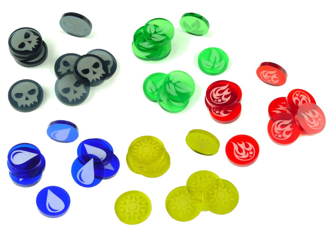 10 PCS Elemental Tokens Resource Token Monster Token for RPG Board Game ...