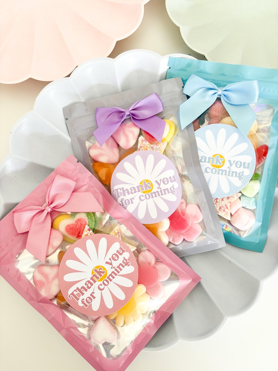 Pre Filled Sweet Bags | PASTEL DAISY | Kids Party Bags Birthday Favours ...
