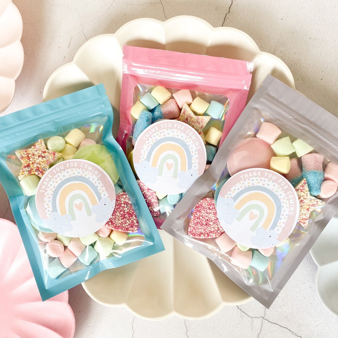 Pre Filled Sweet Bags | PASTEL RAINBOW | Kids Party Bags Birthday ...