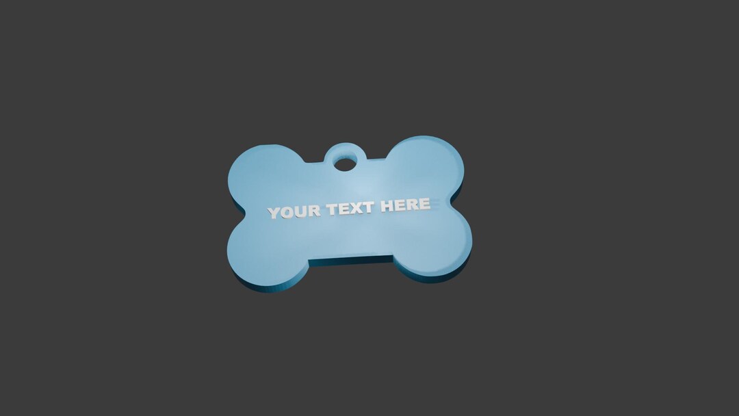 Custom 3D Printable Dog Bone, Personalized Dog Toy, STL File, Blender ...