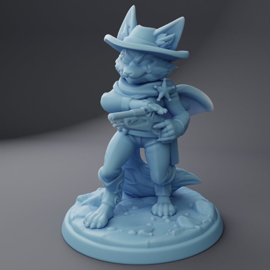 Leon the Fox Sheriff - D&D Miniature - Etsy