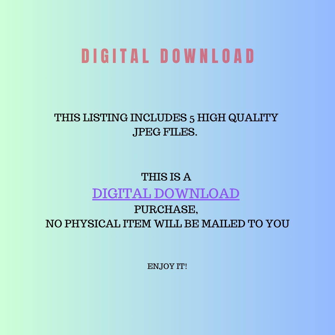 Digital Printable, Set of 5 PRINTABLES, Motivational Quotes ...