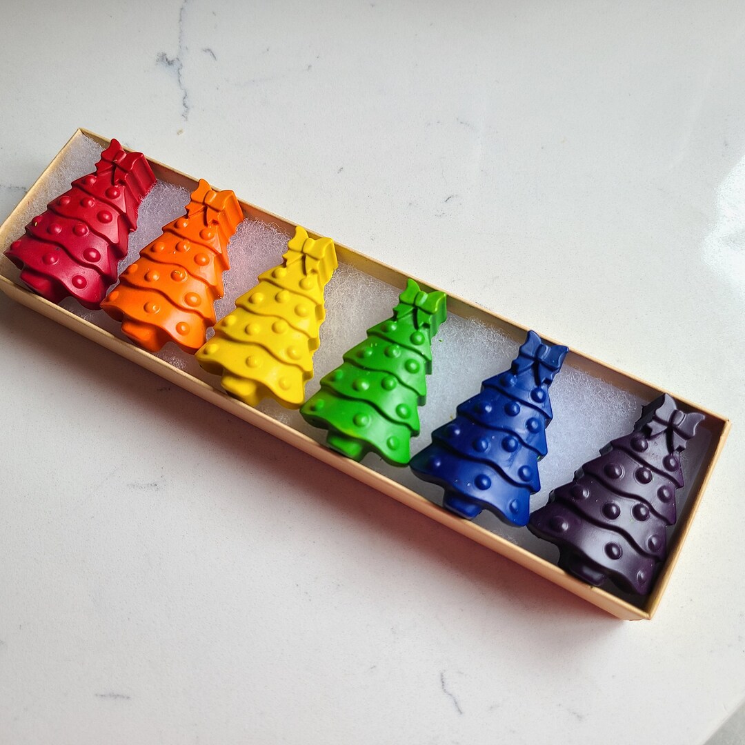 Christmas Tree Crayons, Stocking Stuffer, Gift Set, Kids Crayons ...
