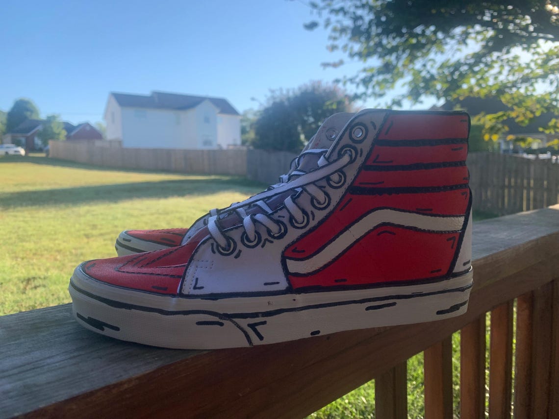 Custom Cartoon Style Shoes - Etsy