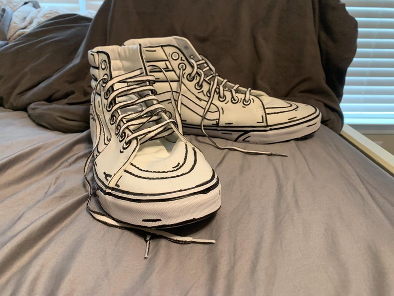 Custom Cartoon Style Shoes - Etsy