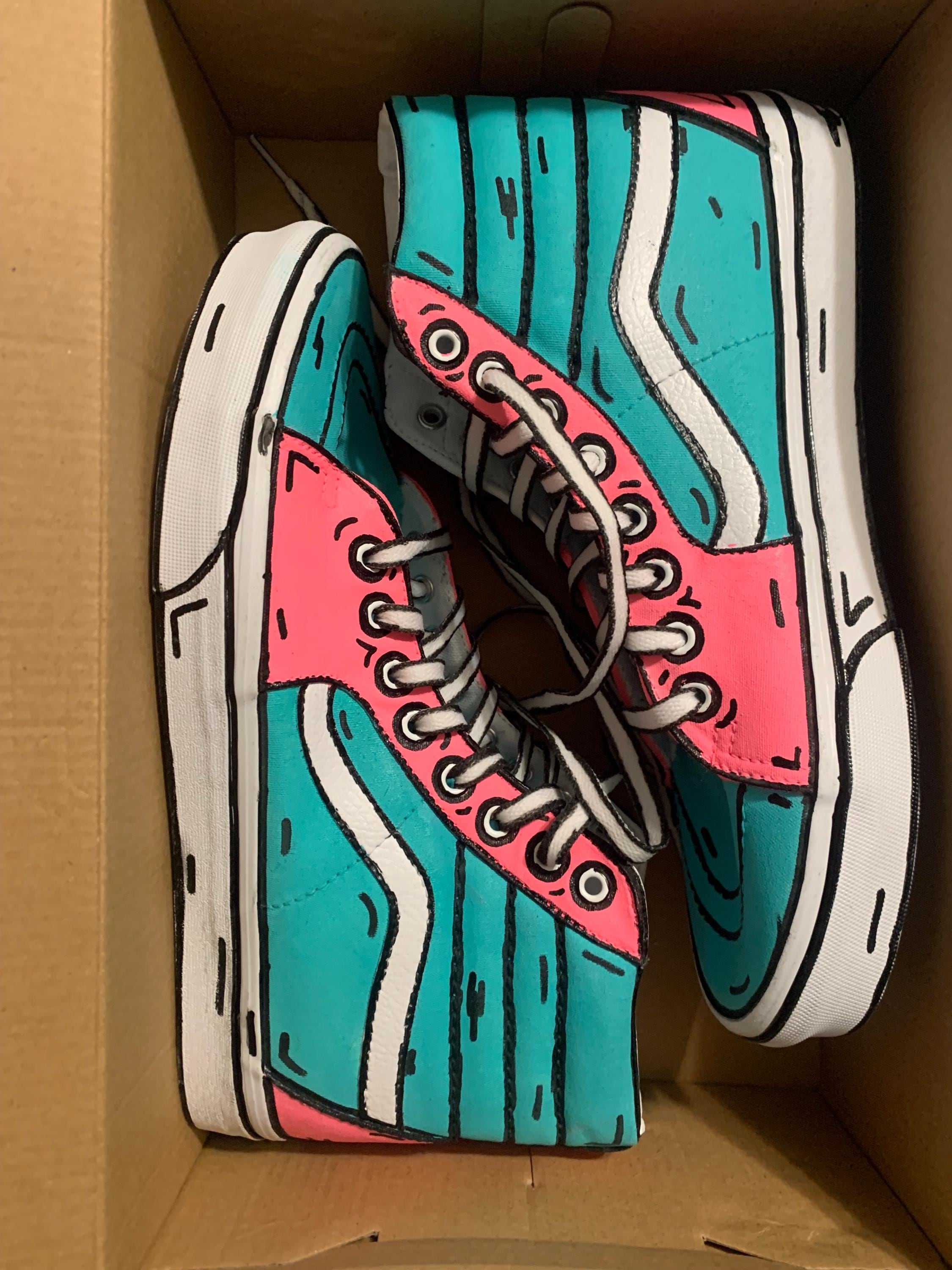 Custom Cartoon Style Shoes - Etsy