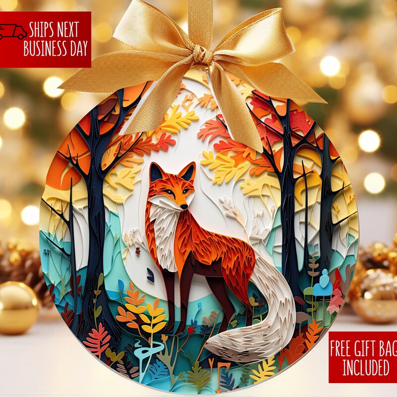 Fox Ornament - Etsy