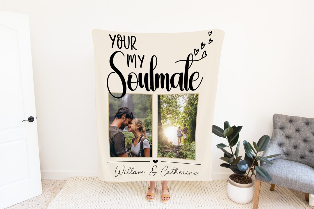 Personalized Love Blanket, Custom Photo Throw Blanket, Name Romance ...