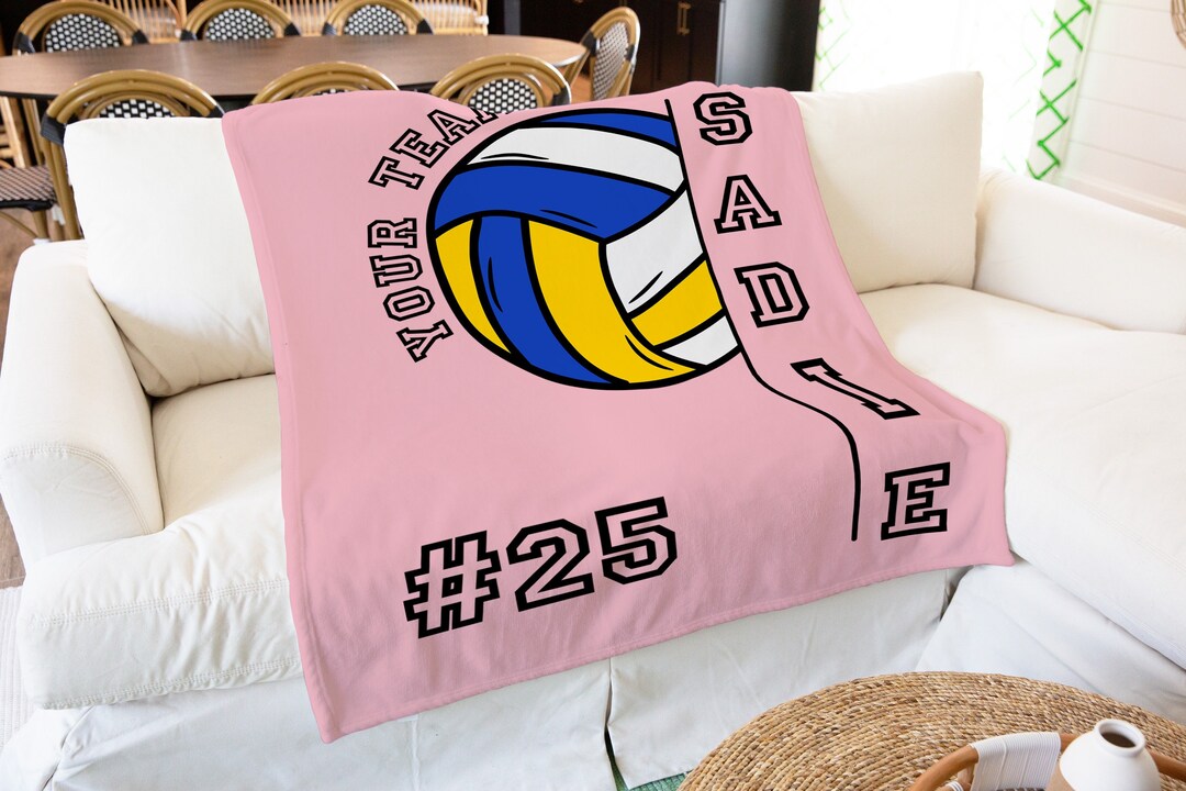 Personalized Volleyball Blanket, Custom Name Blanket, Soft Fleece Throw ...