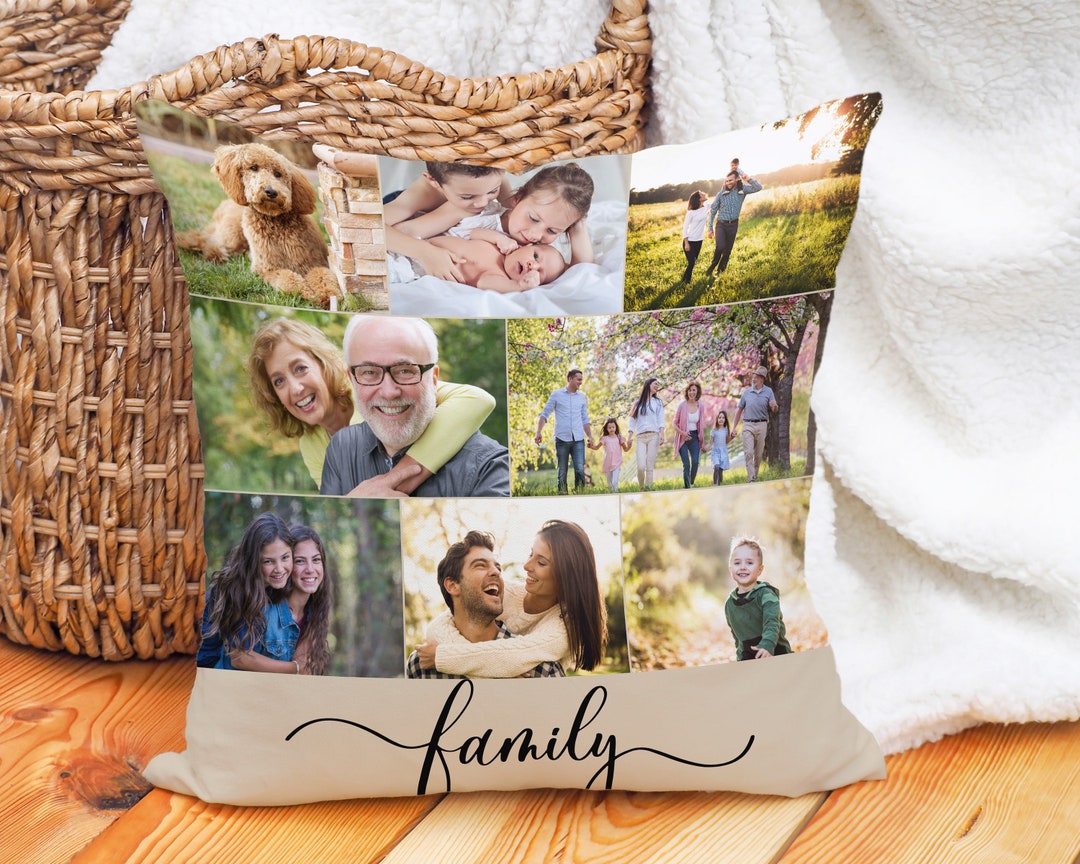 Custom Family Photo Pillow, Personalized Throws Pillow, Family Photo ...