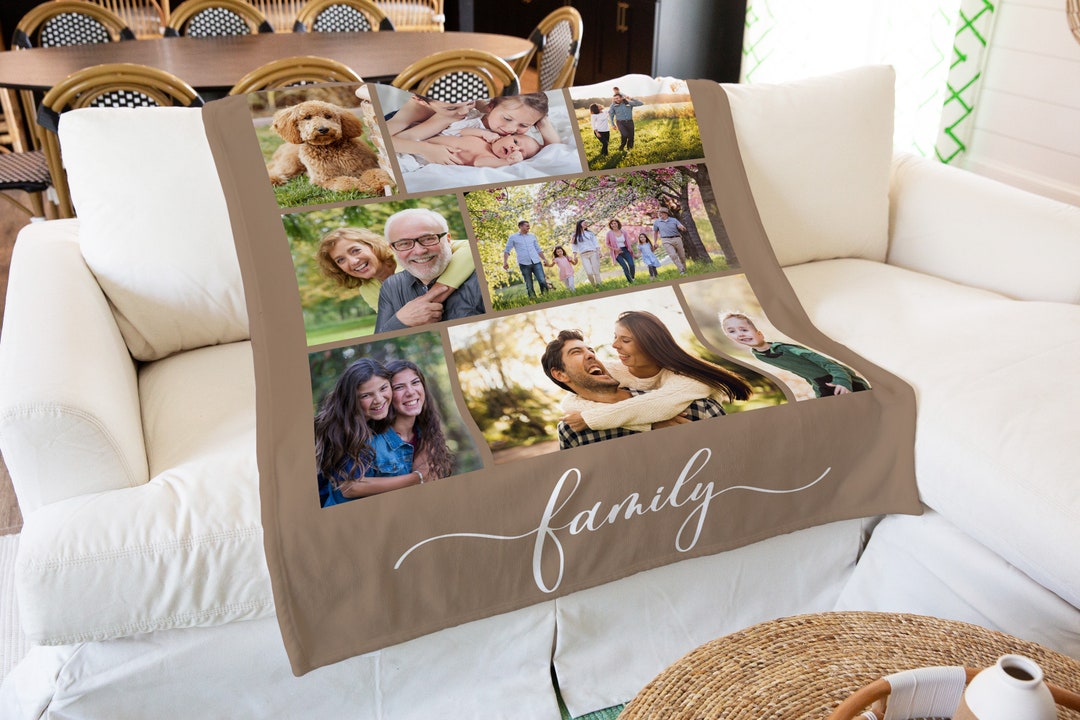 Custom Photo Blanket, Personalized Throws Blanket, Family Photo Blanket ...