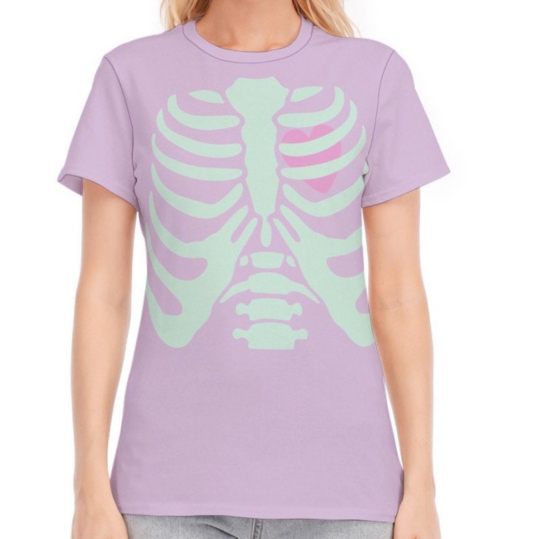 Menhera Shirt Yami Kawaii Clothing Pastel Goth Rib Cage Tee - Etsy