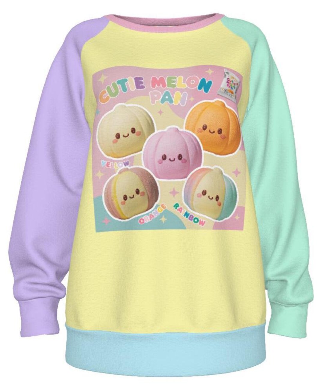 Kidcore Kawaii Fashion Sweatshirt Pastel Clowncore Sweater Cute Sweets ...