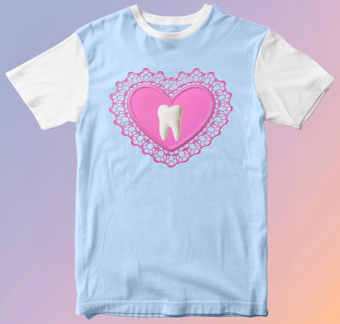 Tooth Shirt Yami Kawaii Fashion Pastel Goth Tee Fairy Key 100% Cotton ...