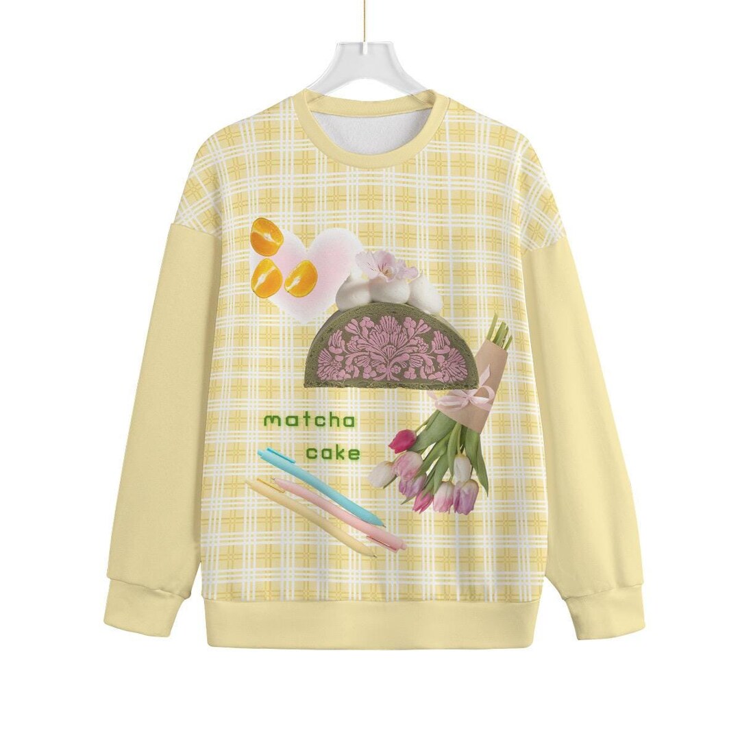 Aesthetic Matcha Cake Sweatshirt - Etsy