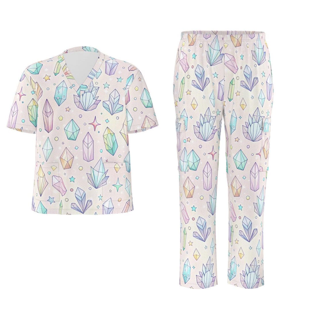Cute Pastel Crystal Nurse Aesthetic Scrub - Etsy
