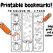 Printable Colouring Bookmarks Instant Download PDF | Fall Autumn ...