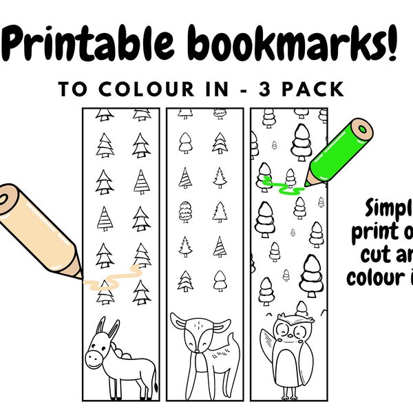 Printable Colouring Bookmarks Instant Download PDF Fall Autumn ...