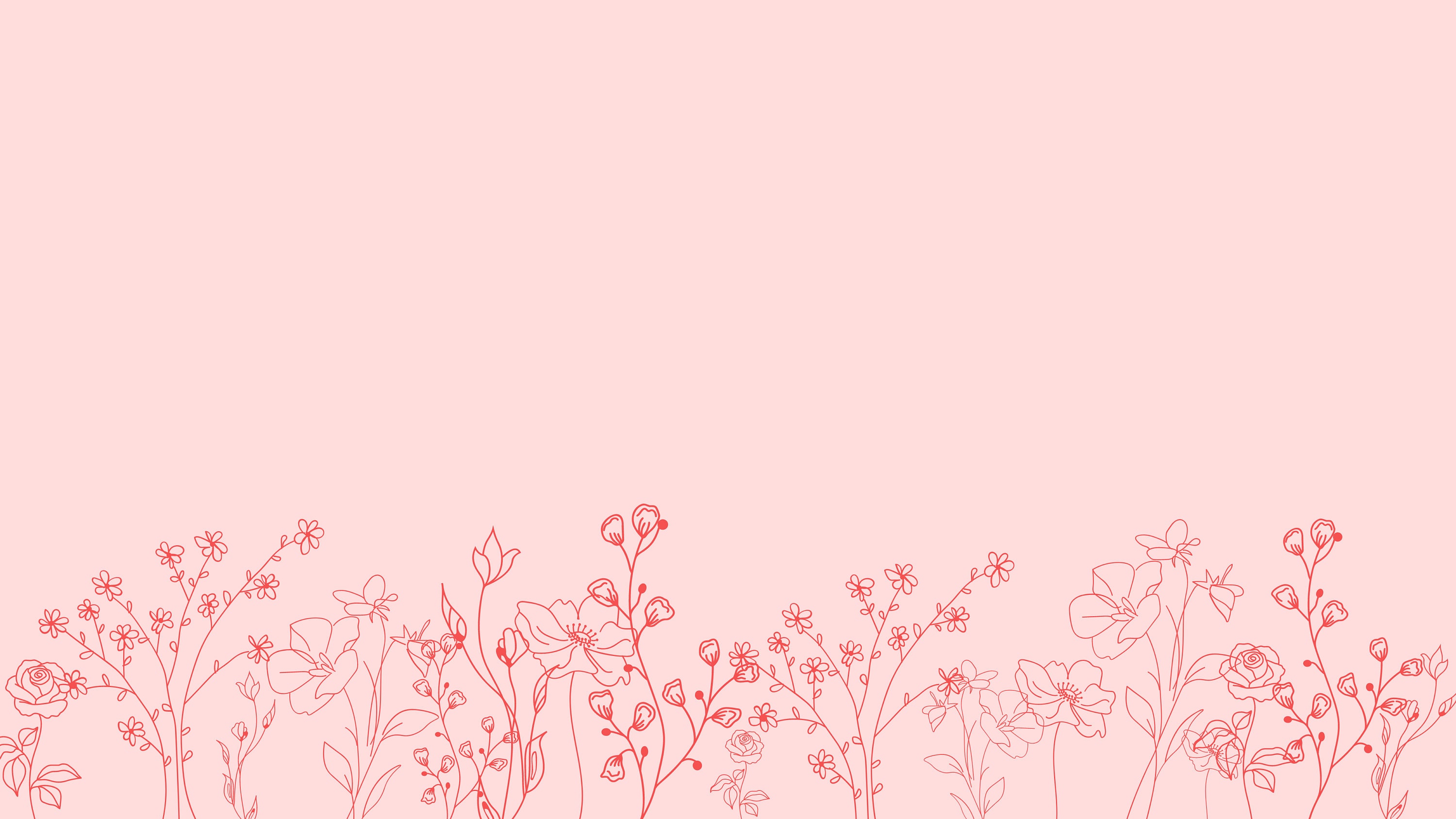Simplistic Flower Desktop Wallpaper | Boho Digital Background ...