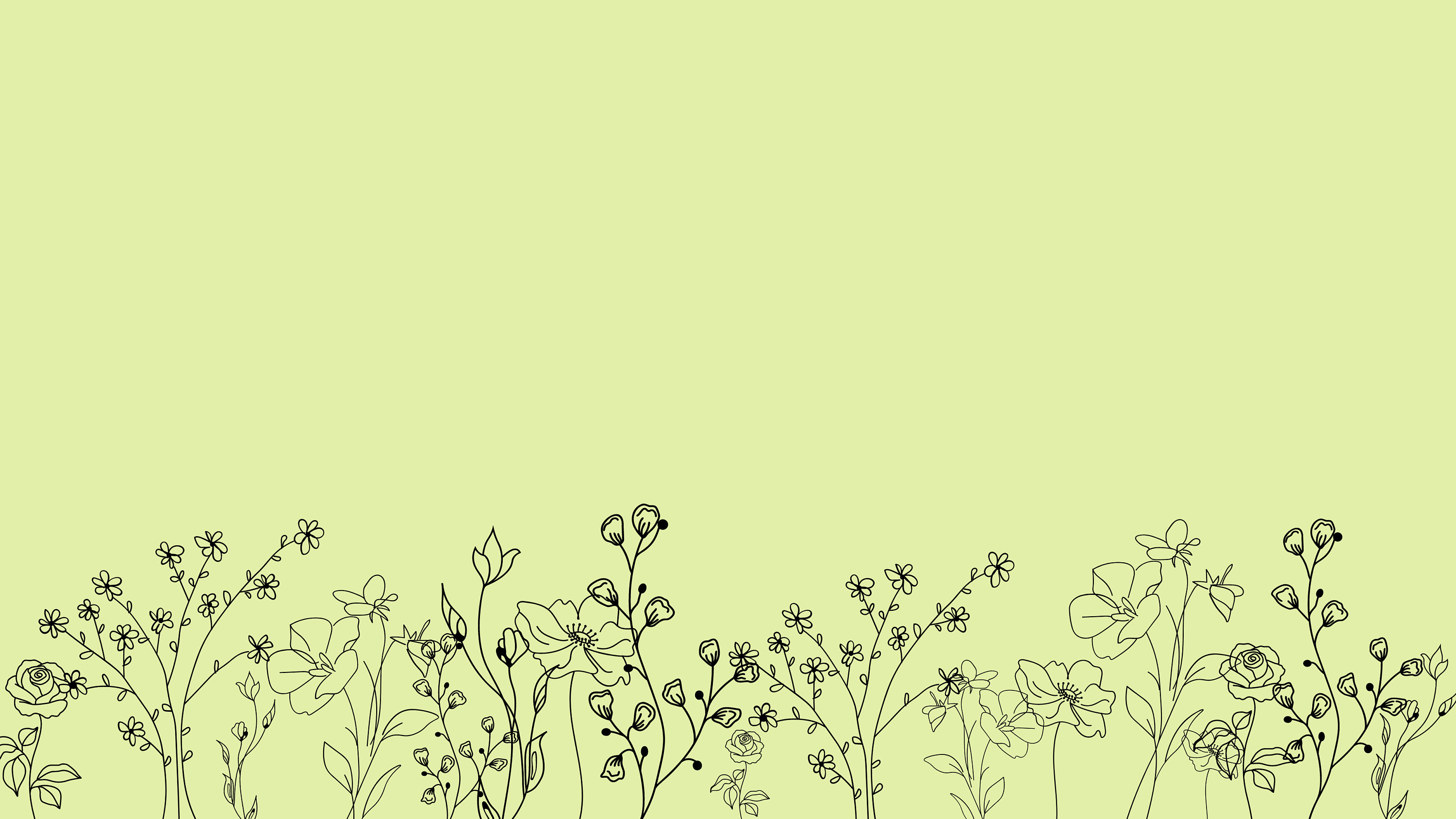 Simplistic Flower Desktop Wallpaper | Boho Digital Background ...