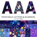 Printable Space Themed Alphabet Letters & Numbers for Party Decorations ...