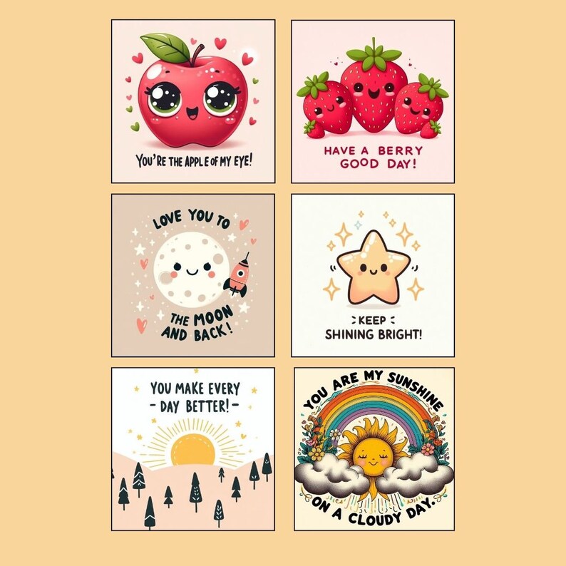 Printable Lunchbox Notes Encouraging Notes Positive Messages ...