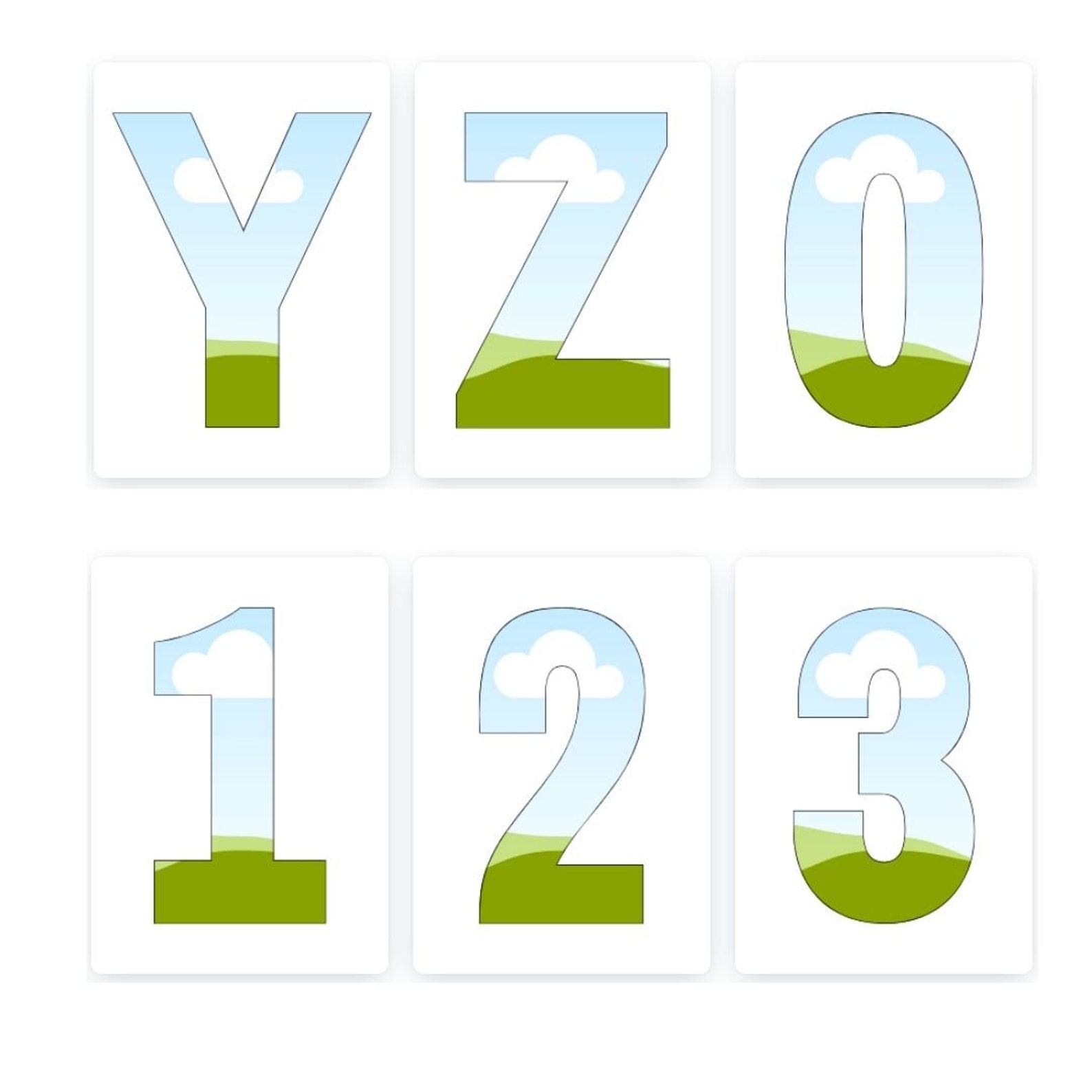 Canva Alphabet and Numbers Frame Template | Editable Canva Template ...