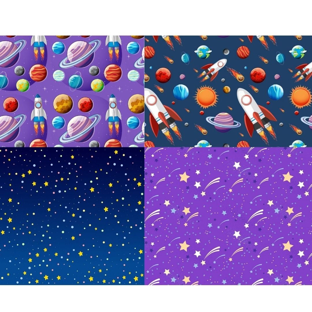 Printable Space Themed Alphabet Letters & Numbers for Party Decorations ...