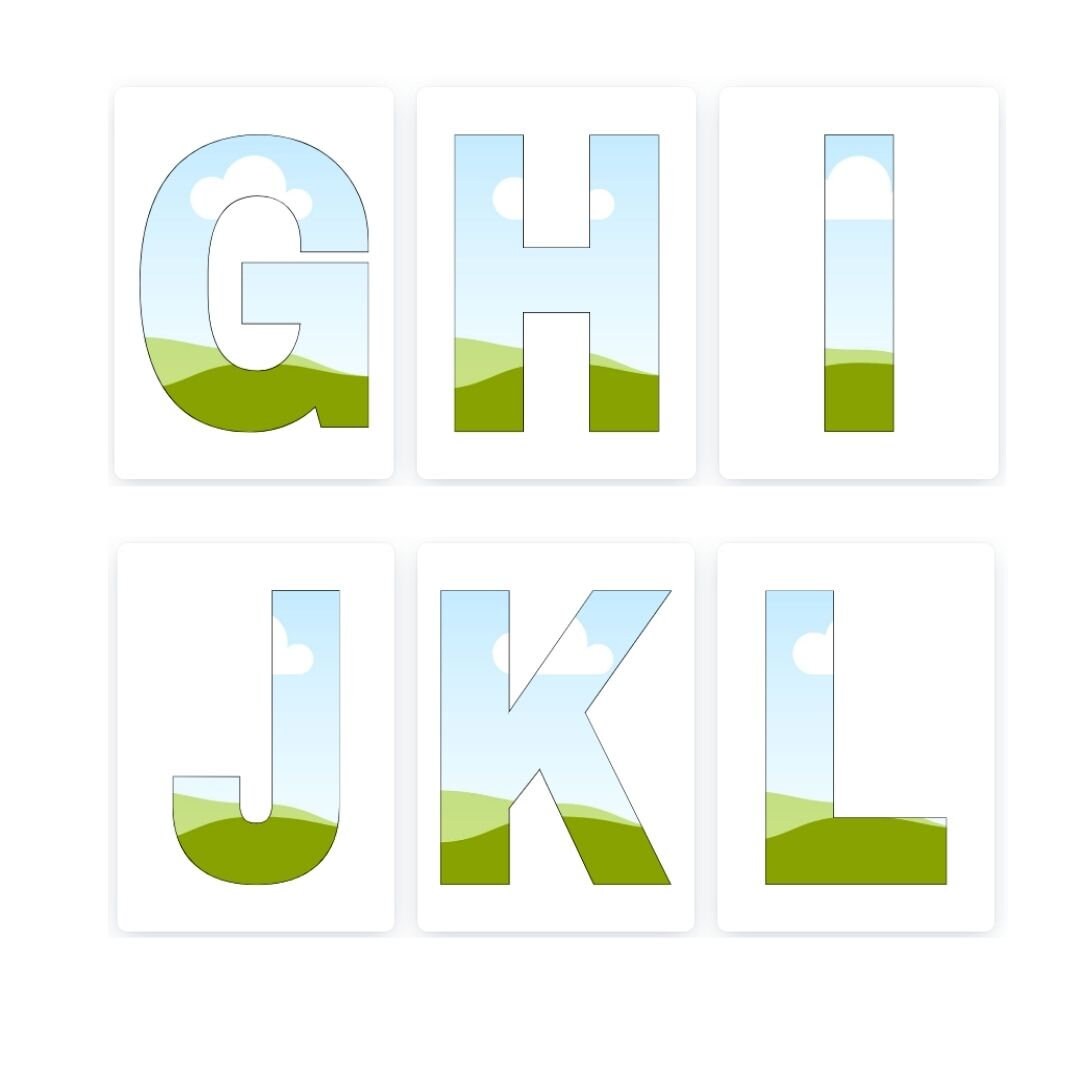 Canva Alphabet and Numbers Frame Template | Editable Canva Template ...