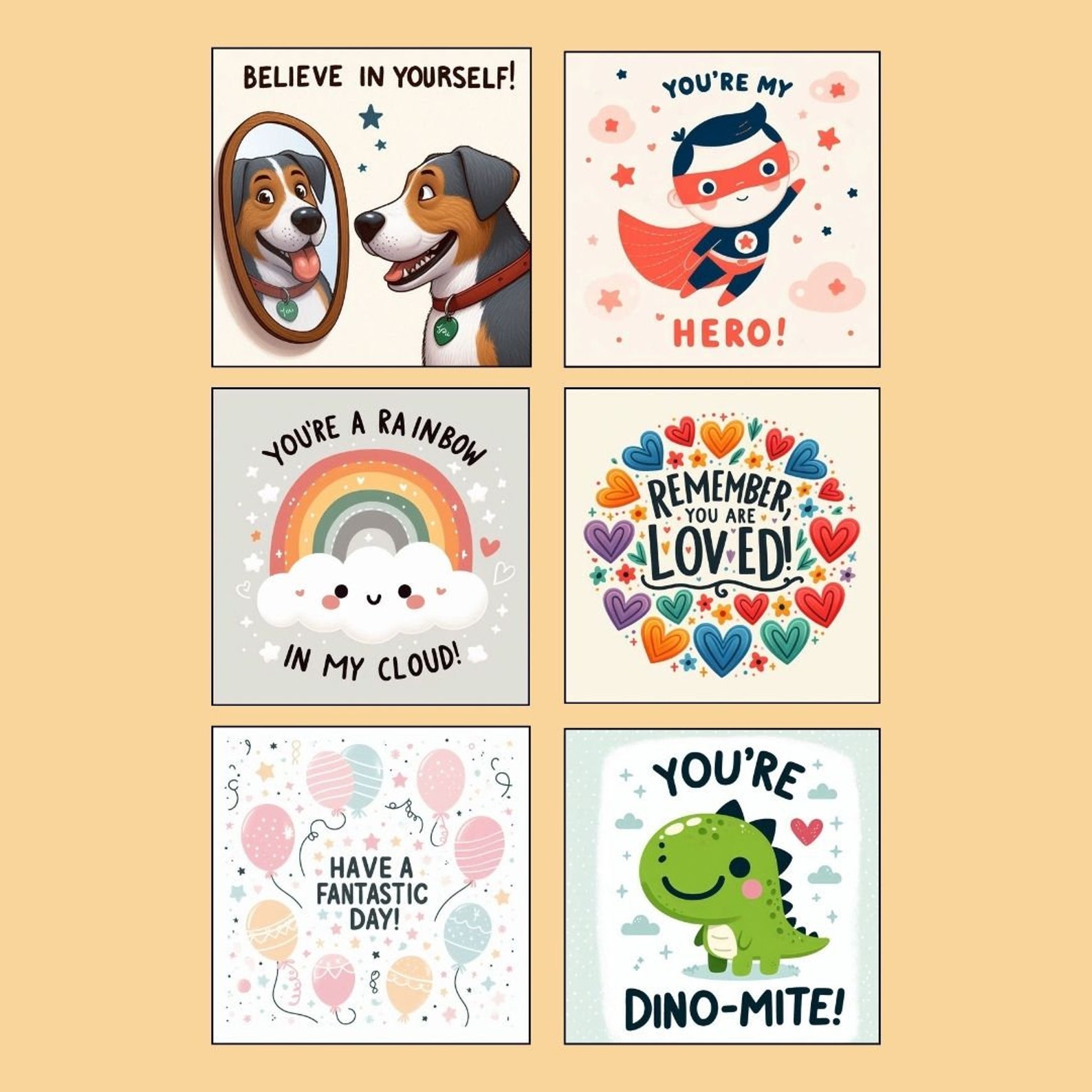 Printable Lunchbox Notes Encouraging Notes Positive Messages ...