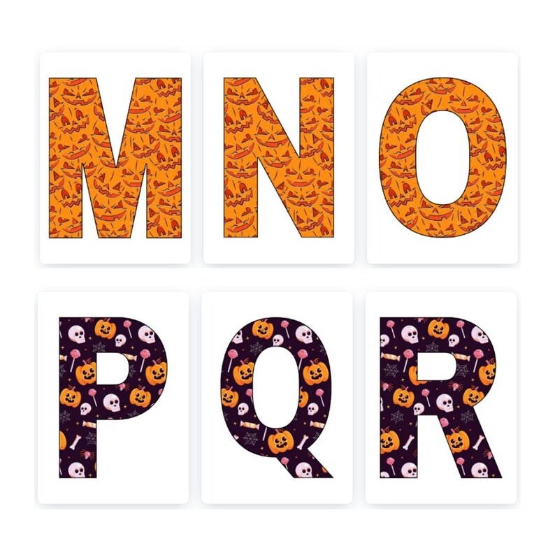 Printable Halloween Decoration | Alphabet Letters & Numbers | Party ...