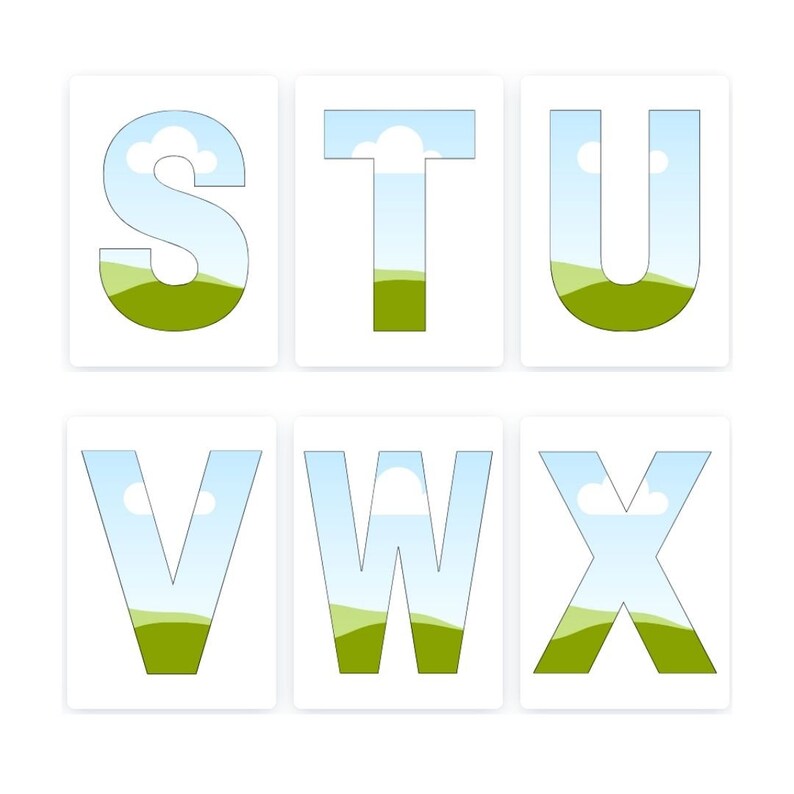 Canva Alphabet and Numbers Frame Template | Editable Canva Template ...