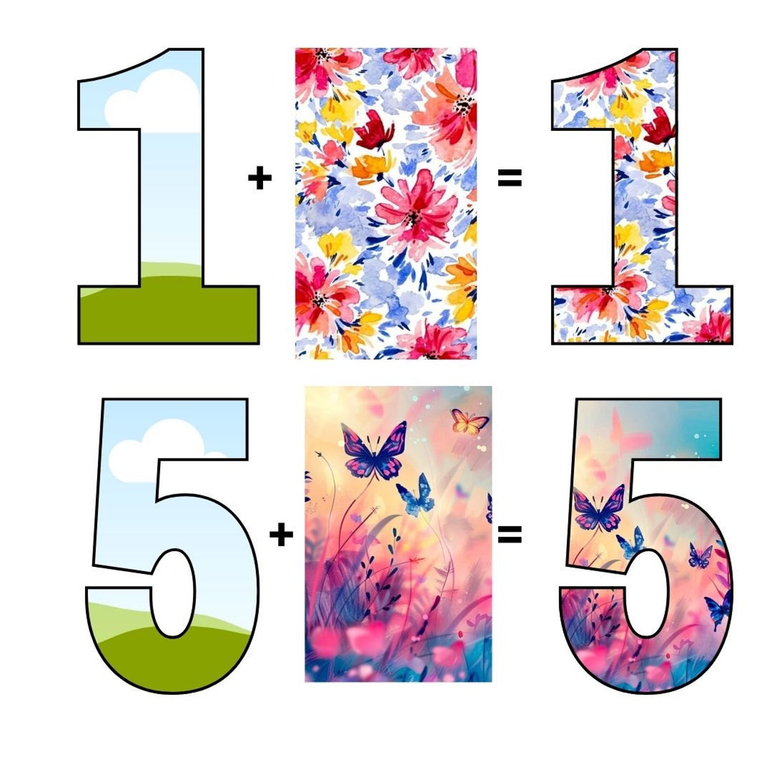 Canva Alphabet and Numbers Frame Template | Editable Canva Template ...