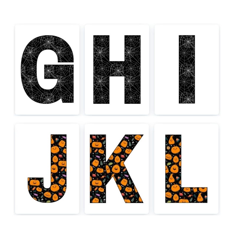 Printable Halloween Decoration | Alphabet Letters & Numbers | Party ...