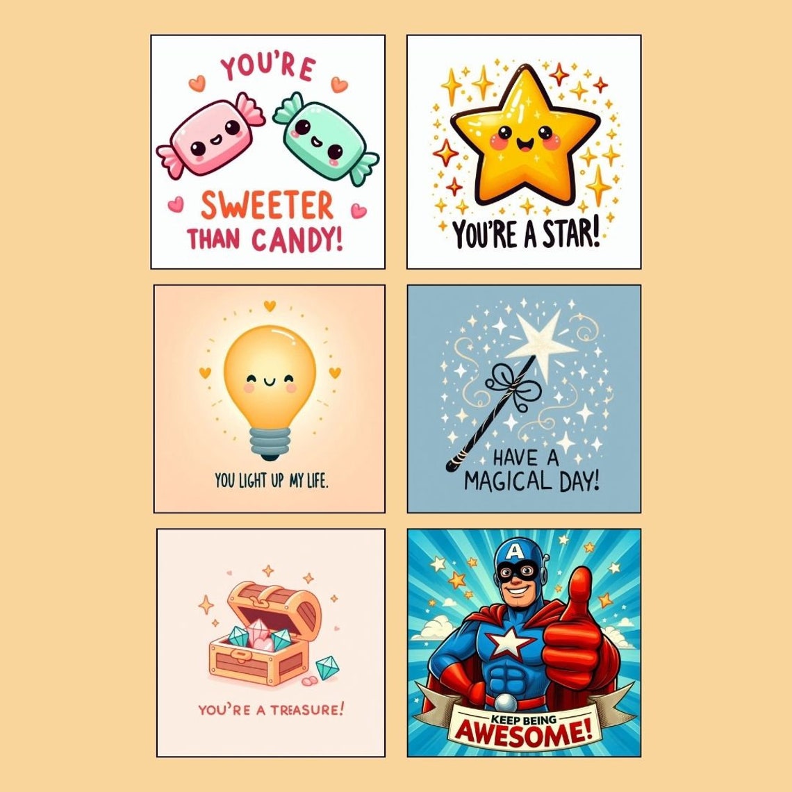 Printable Lunchbox Notes Encouraging Notes Positive Messages ...