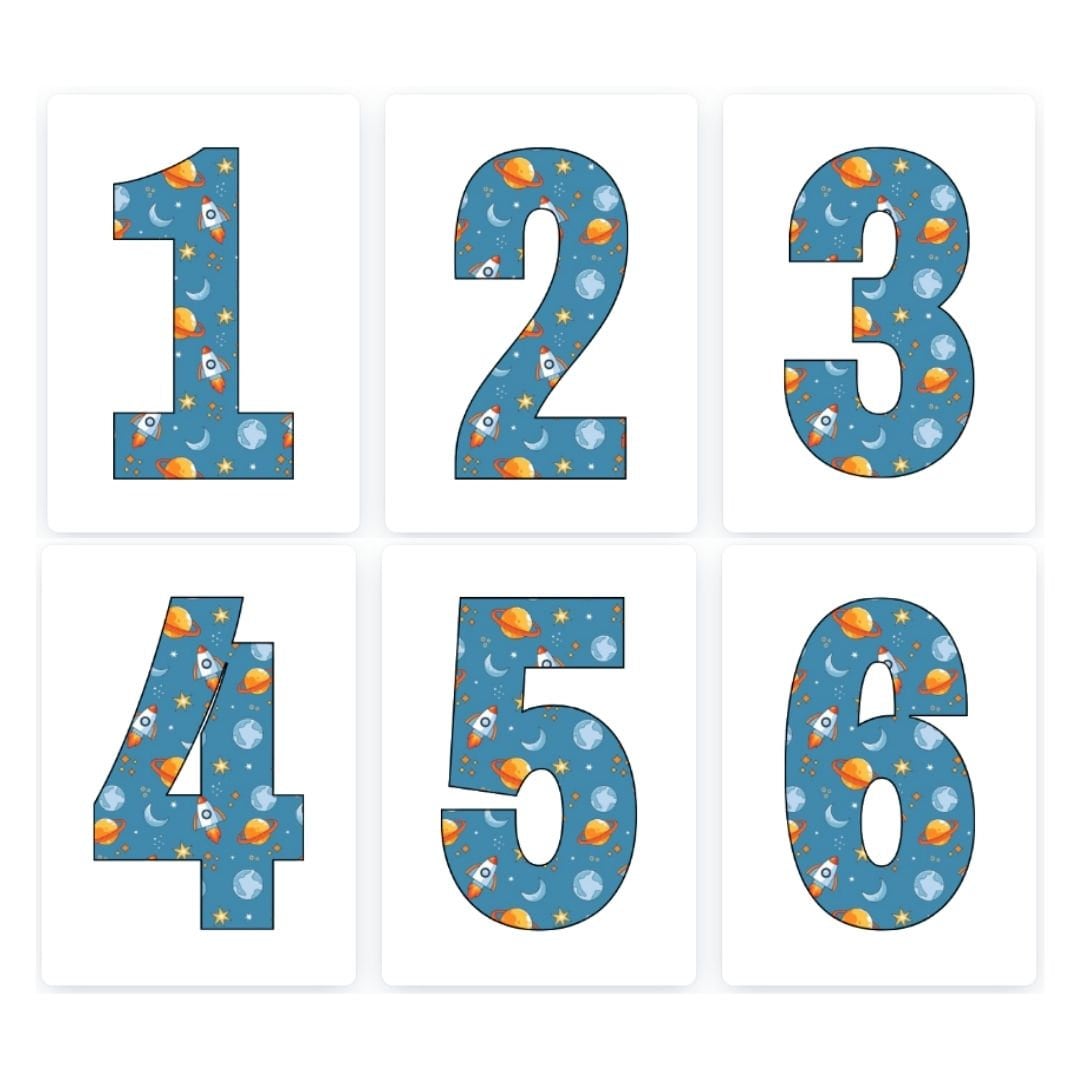 Printable Space Themed Alphabet Letters & Numbers for Party Decorations ...