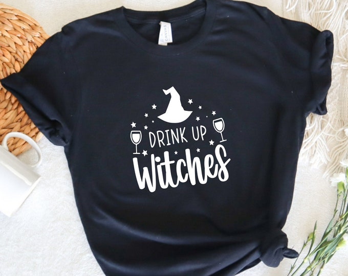 Boozin With My Witches Tshirt | Drink up Witches Shirt | Halloween ...