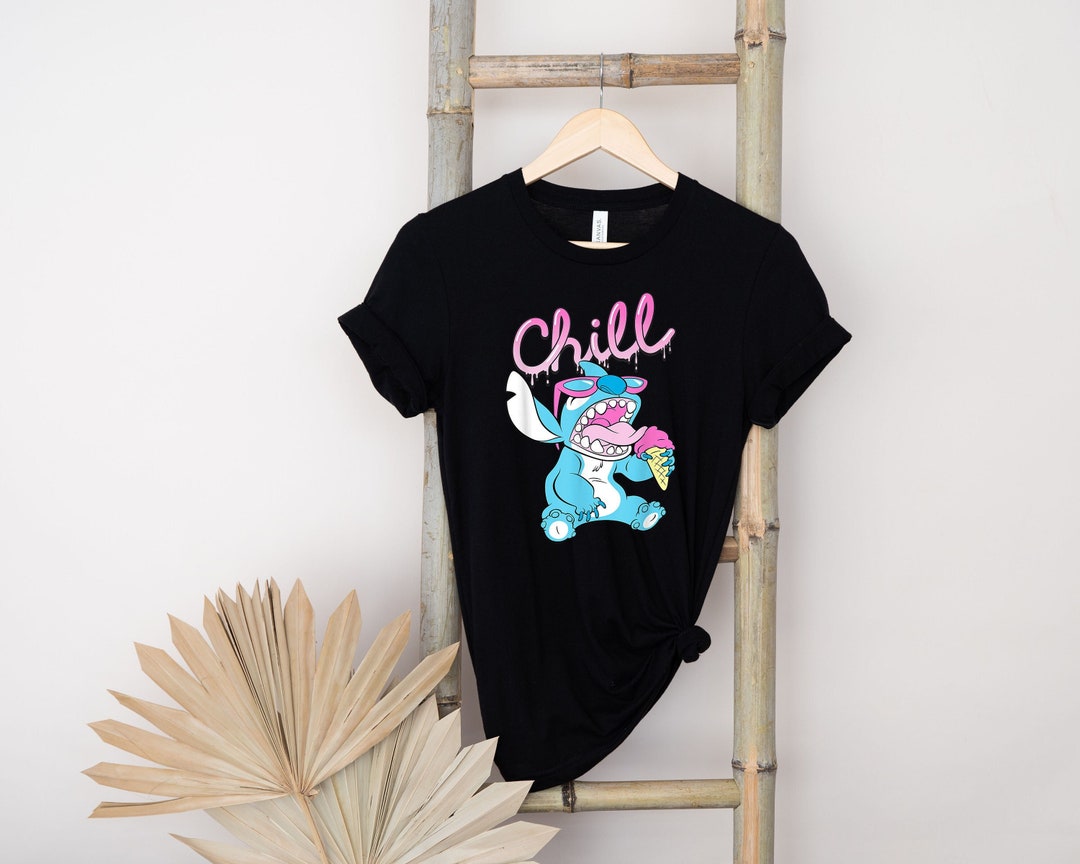 Stitch Chill T-shirt, Cute Stitch Shirt, Stitch Summer Shirt, Funny ...