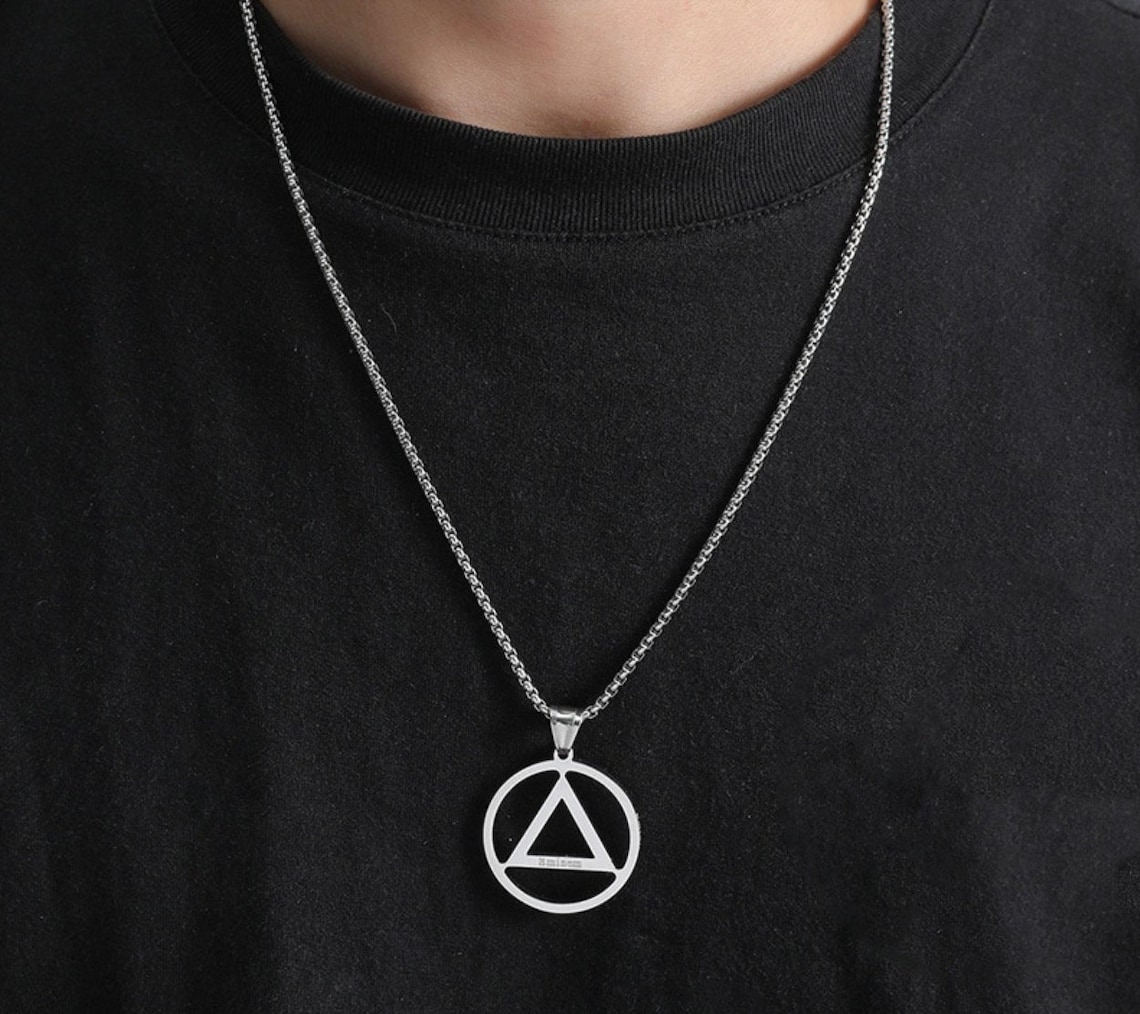 Silver Eminem Necklace Slim Shady Eminem Necklace Pendant Chain ...