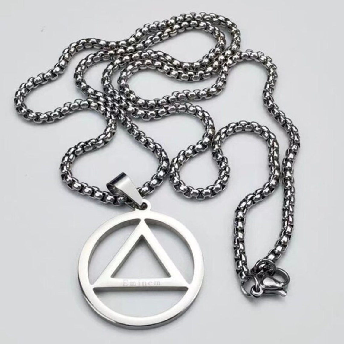 Silver Eminem Necklace Slim Shady Eminem Necklace Pendant Chain ...