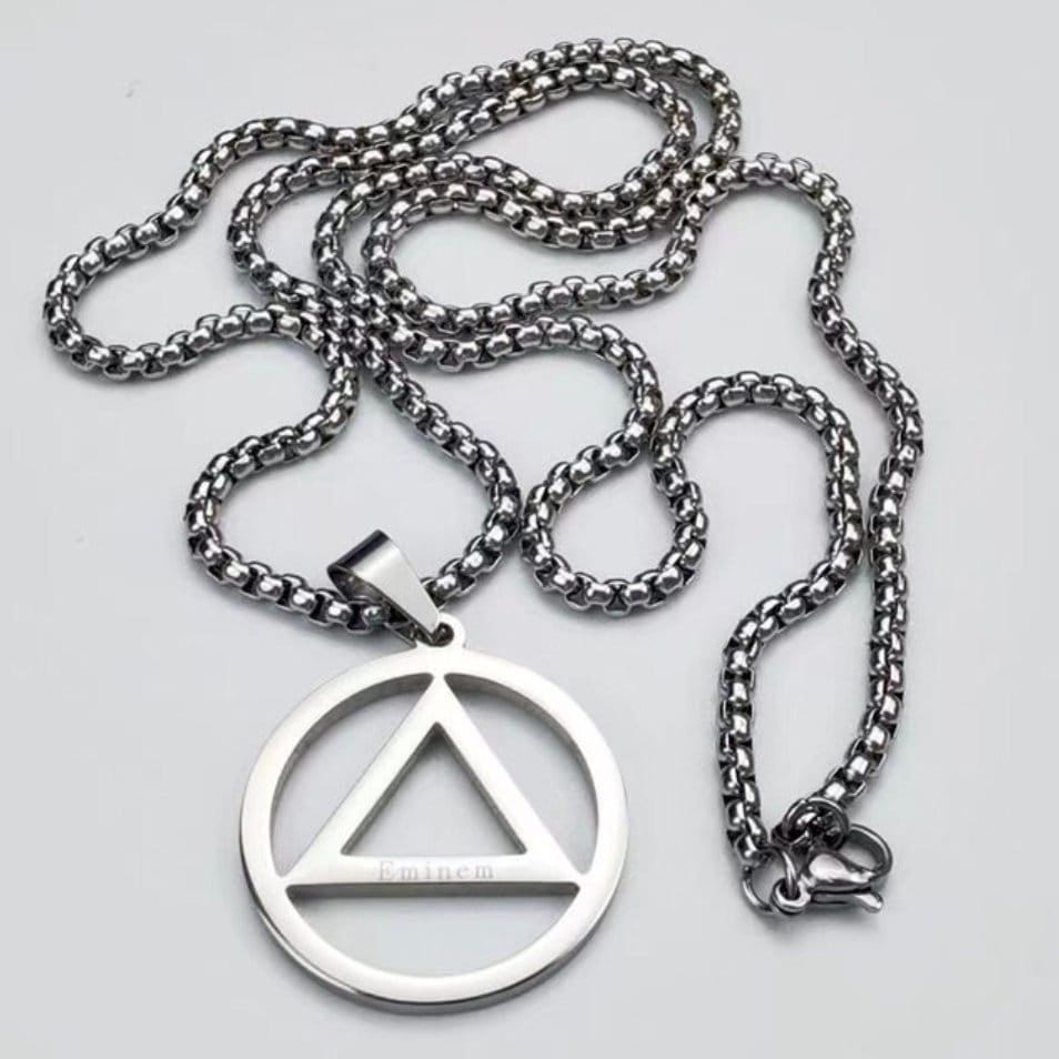 Silver Eminem Necklace Slim Shady Eminem Necklace Pendant Chain ...