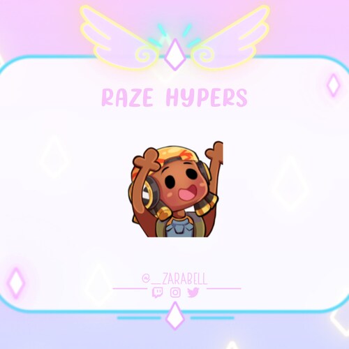 Cute Raze Emote Valorant Cheer Hype Raid Twitch Discord - Etsy