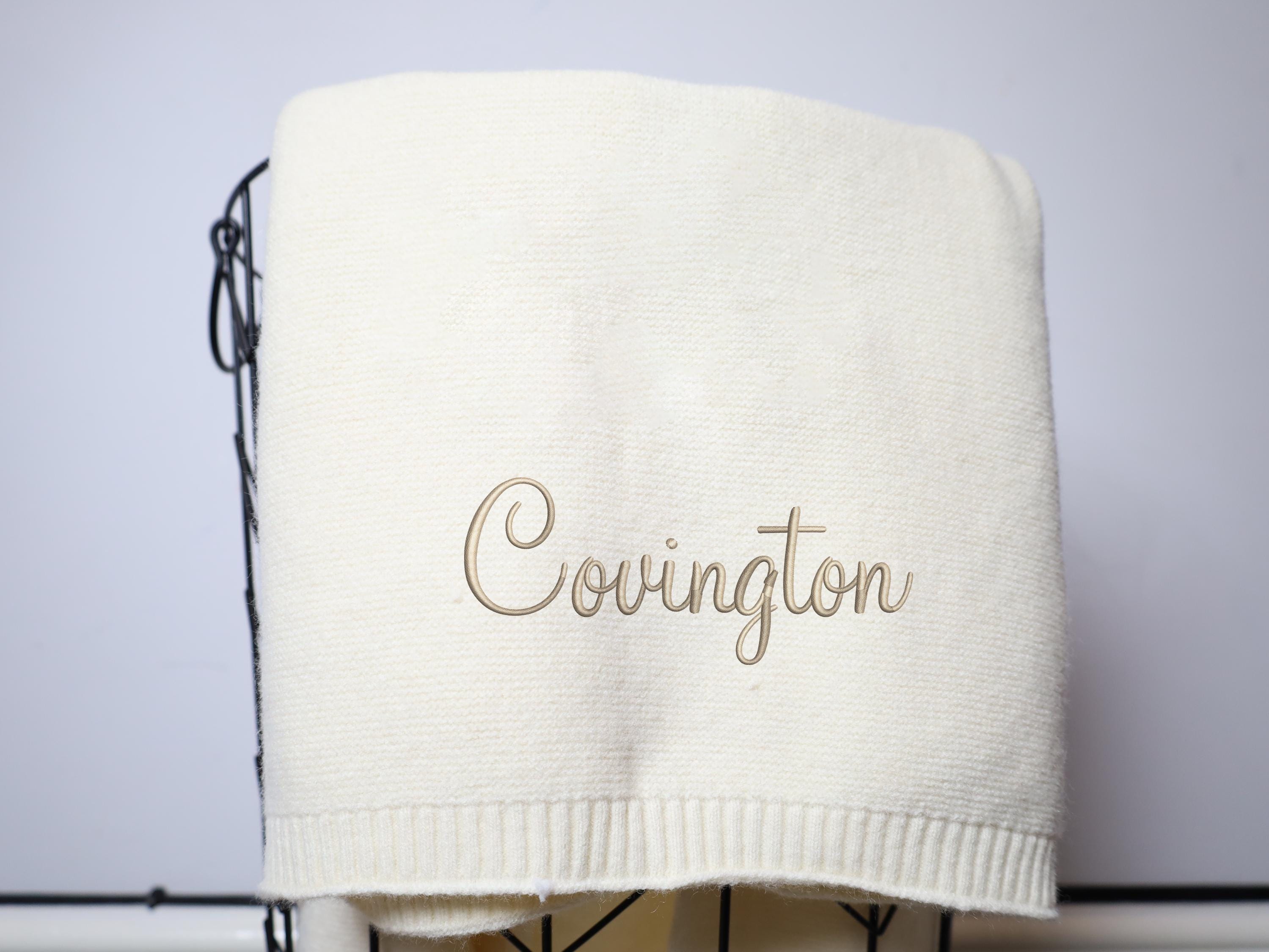 Custom Baby Name Blanket, Personalized Name Blanket, Embroidered Name ...