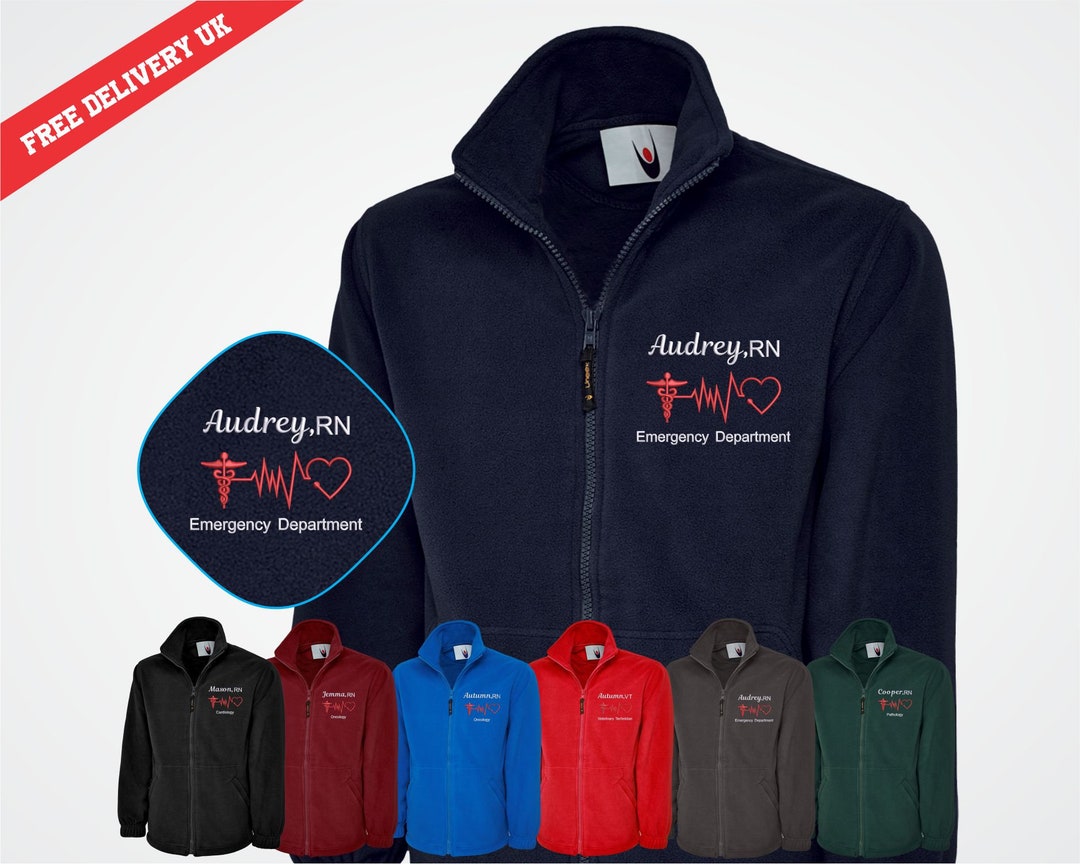 Personalised Embroidered Nurse Jackets, Custom Name and Department ...