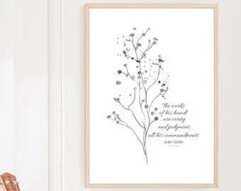 Scripture Printable Wall Art, Psalm 126:3 KJV, Watercolor Neutral Print ...