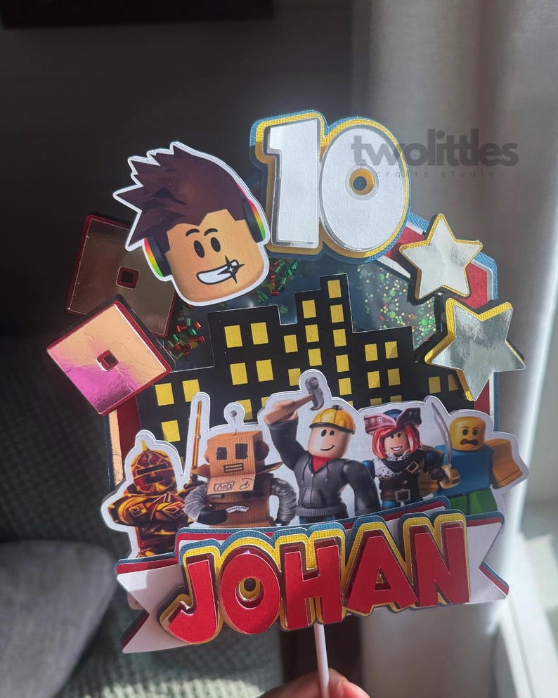 ROBLOX 3D Cake Shaker Topper - Etsy
