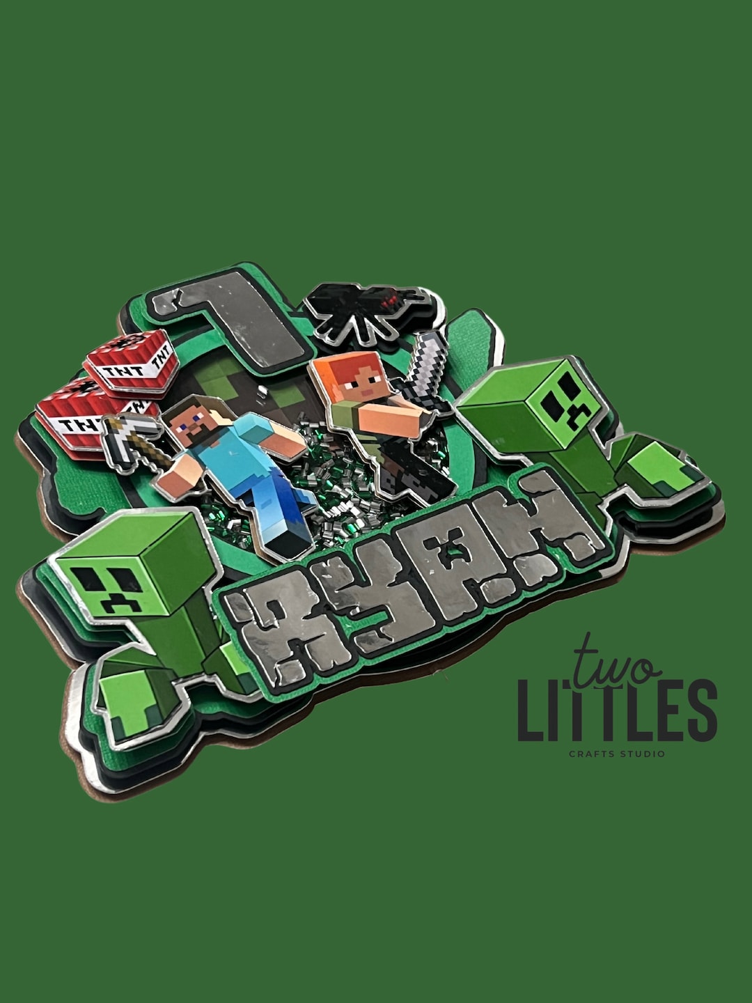 Minecraft 3D Cake Shaker LED LIGHT Topper - Etsy